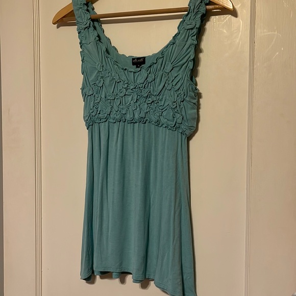 Willi Smith | Tops | Willi Smith Blue Flowy Tank | Poshmark